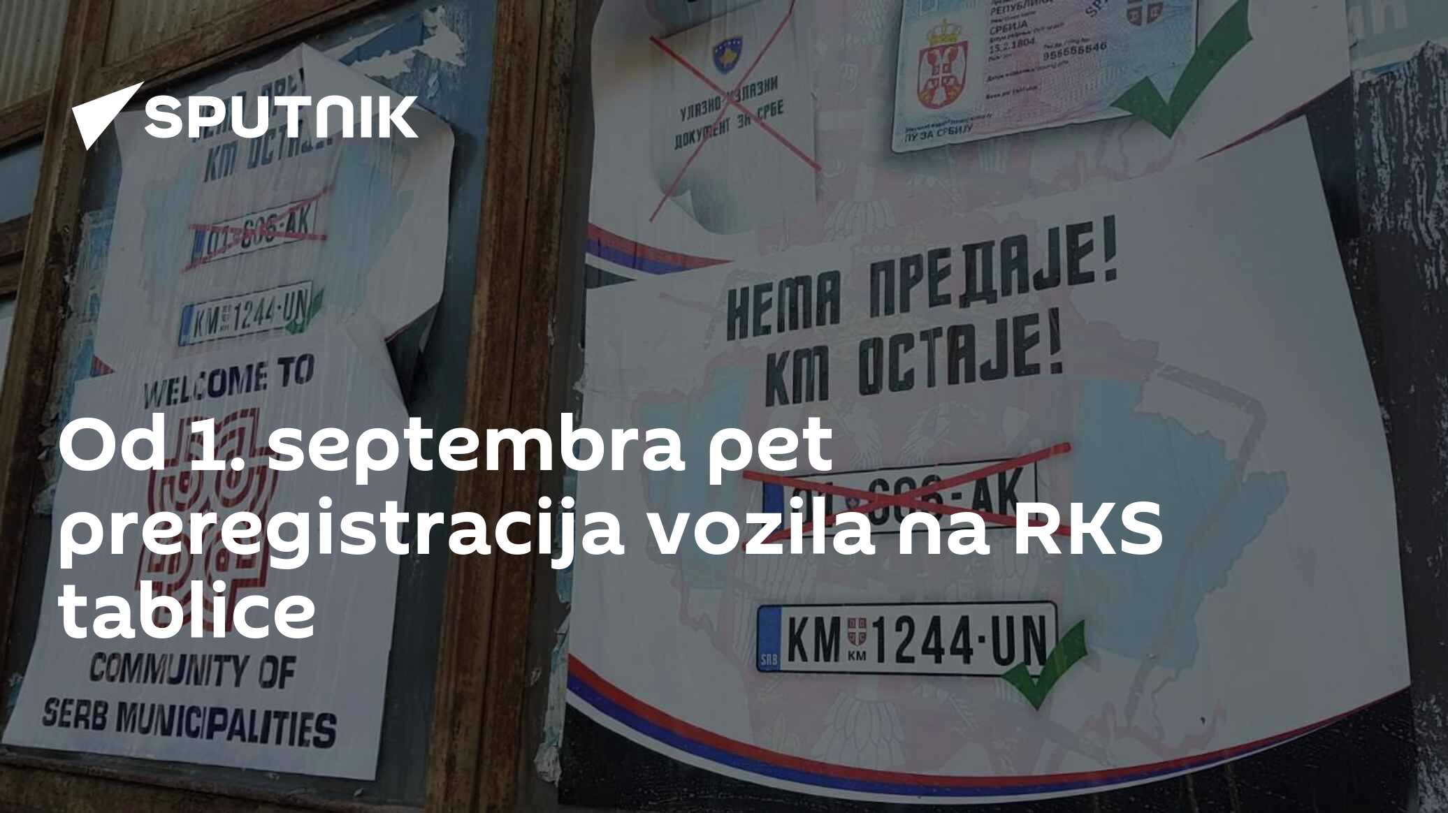 Od 1. septembra pet preregistracija vozila na RKS tablice - 21.09.2022 ...