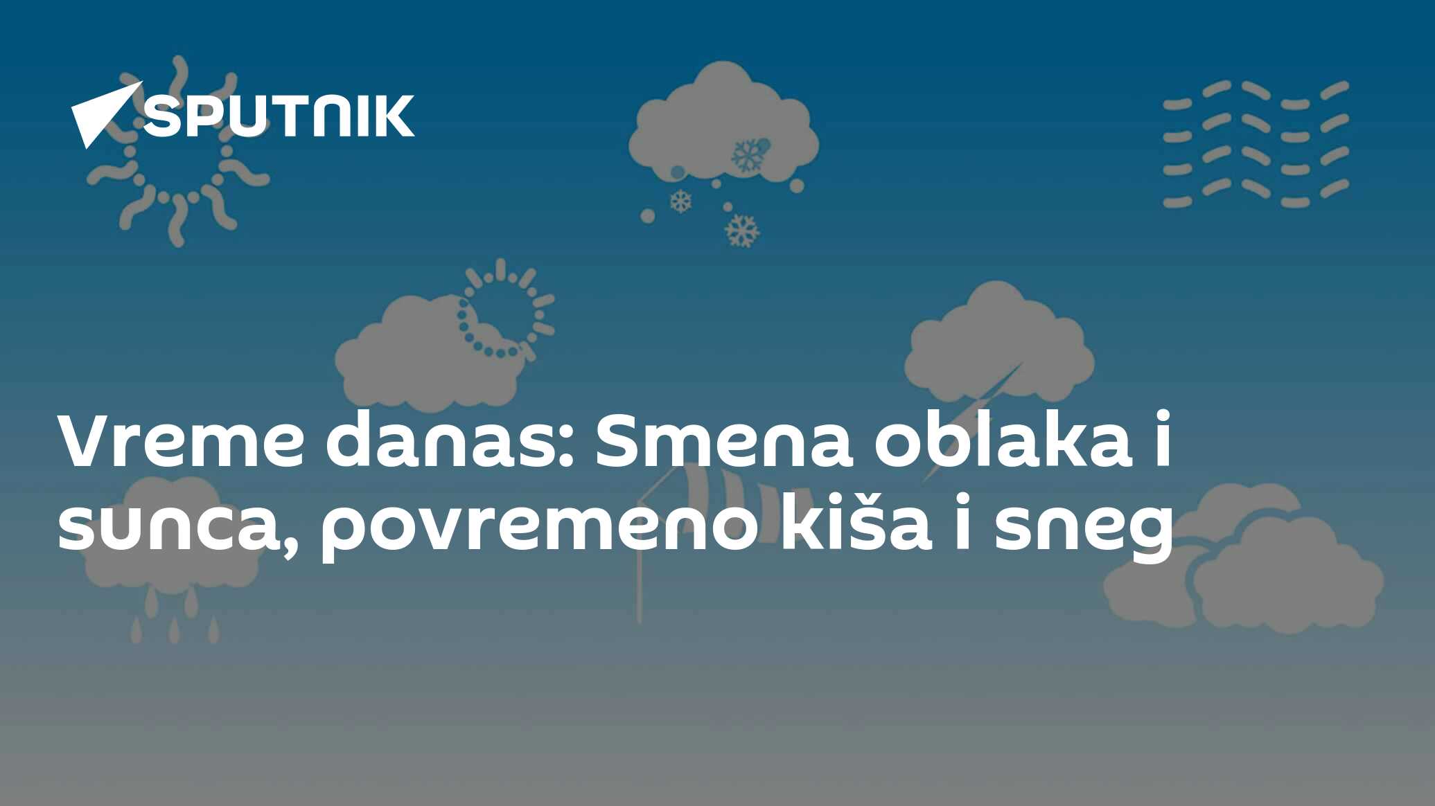 Vreme danas: Smena oblaka i sunca, povremeno kiša i sneg - 31.01.2023 ...