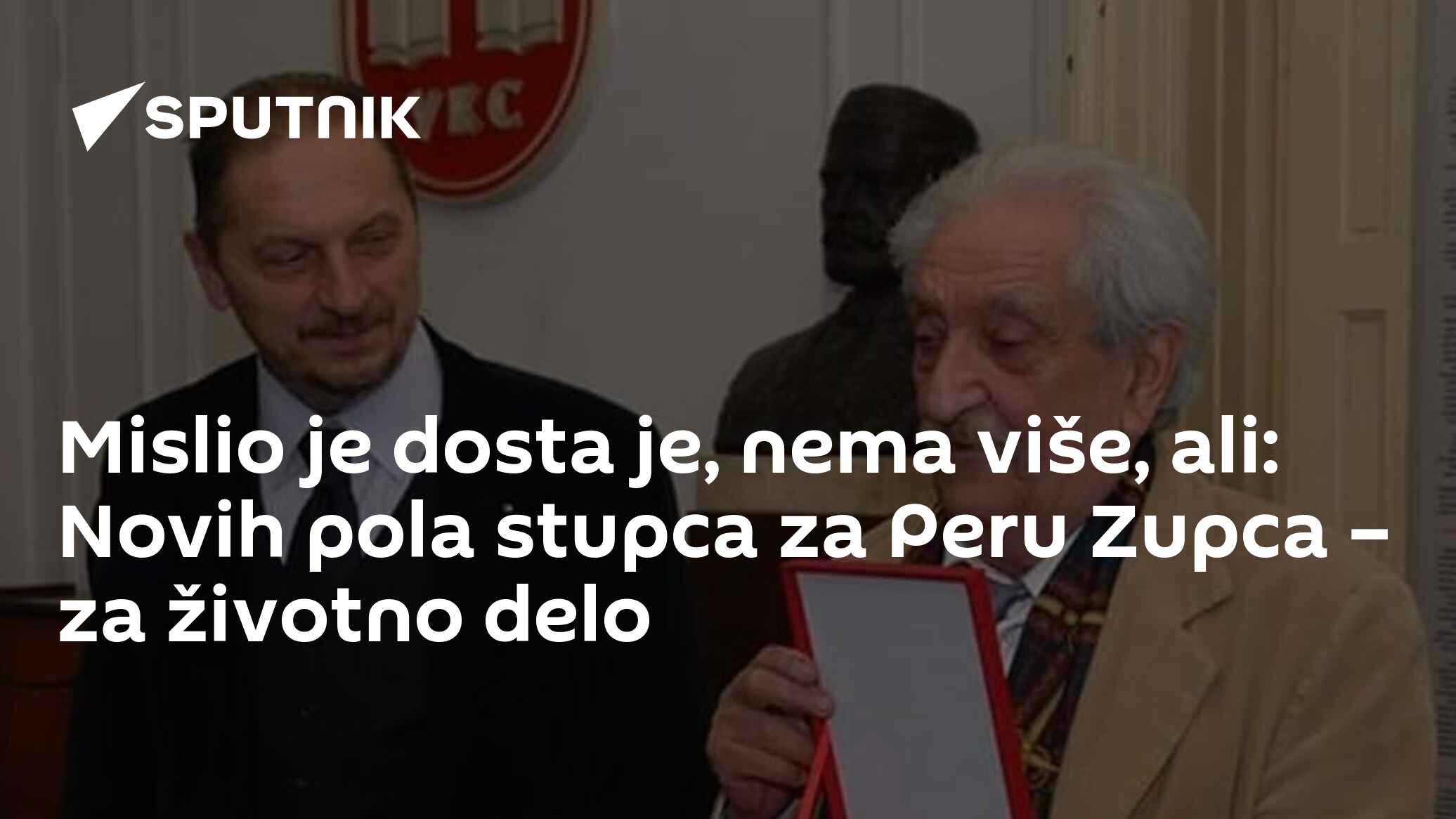 Mislio je dosta je, nema više, ali: Novih pola stupca za Peru Zupca ...
