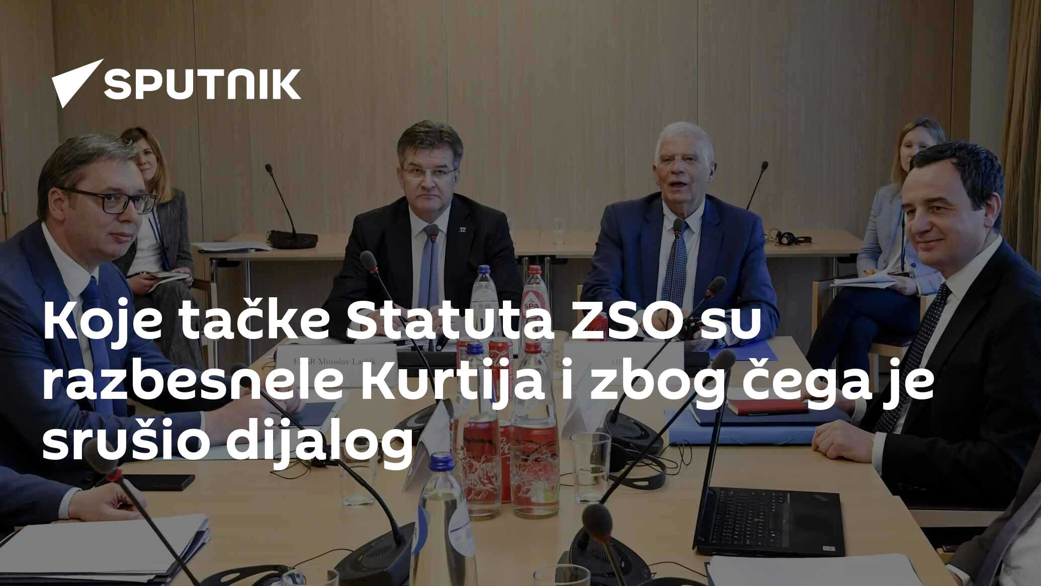 Koje tačke Statuta ZSO su razbesnele Kurtija i zbog čega je srušio dijalog - 03.05.2023, Sputnik ...
