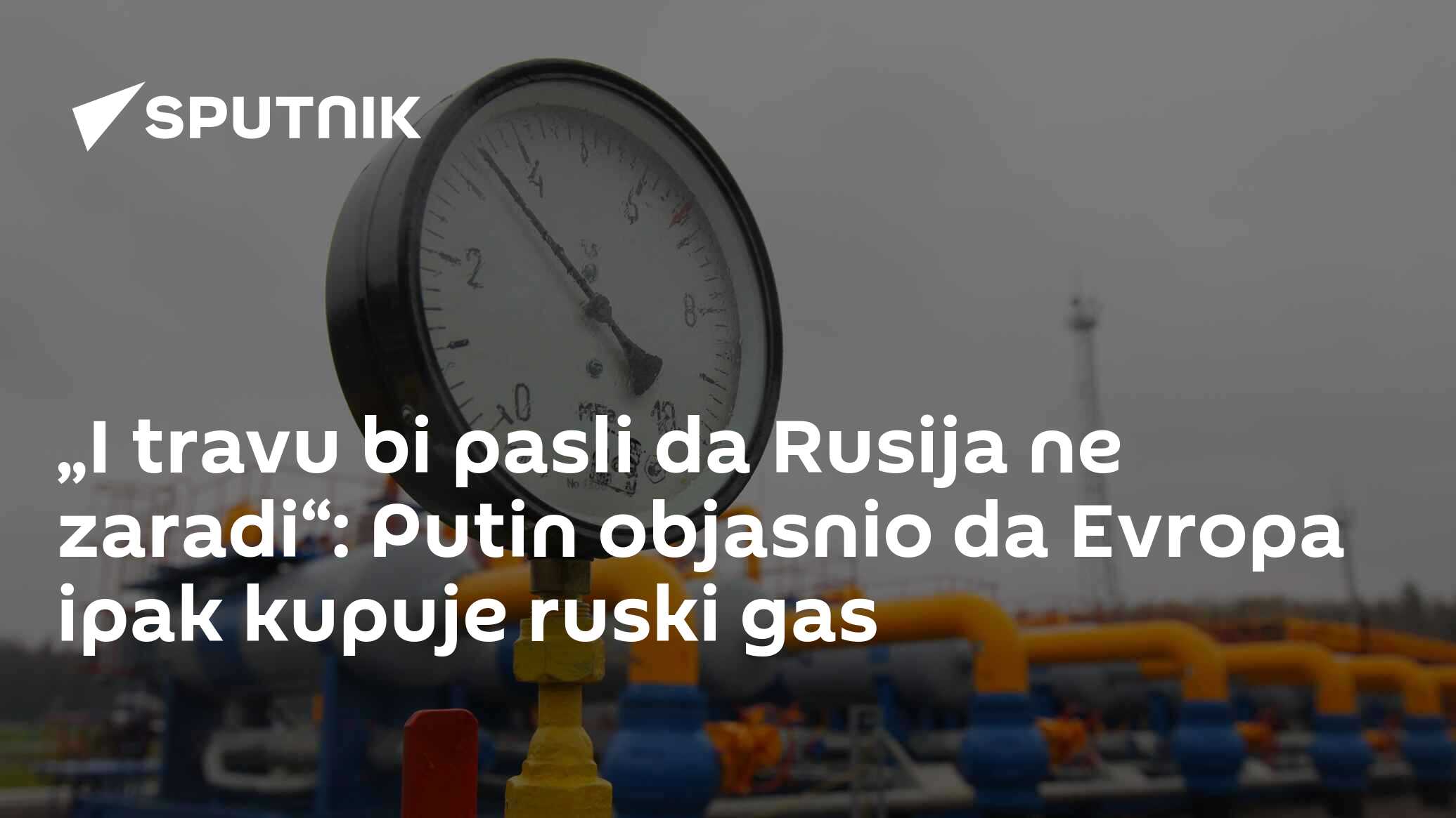 „I travu bi pasli da Rusija ne zaradi“: Putin objasnio da Evropa ipak kupuje ruski gas - 11.10. ...