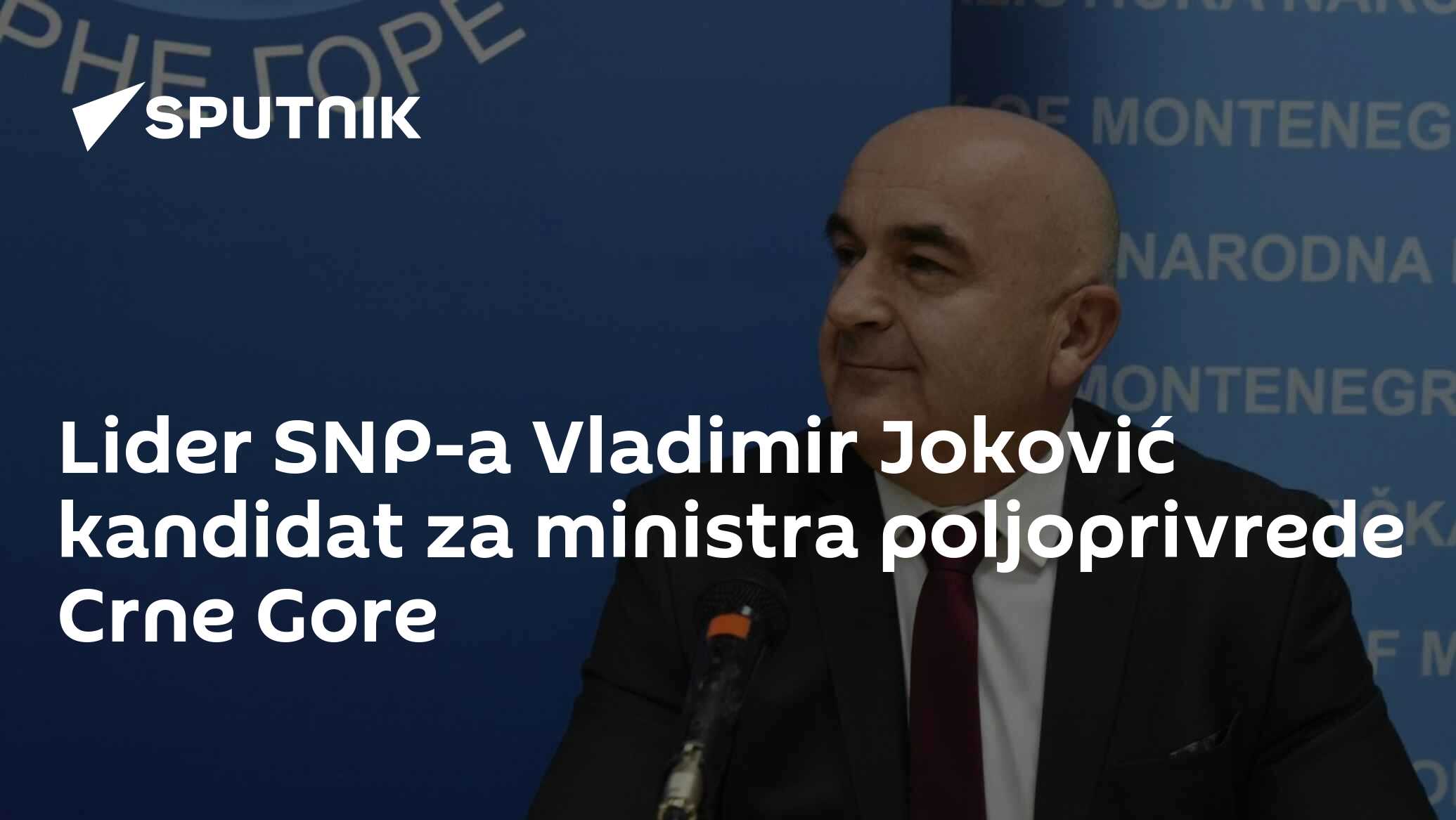 Lider SNP-a Vladimir Joković kandidat za ministra poljoprivrede Crne ...