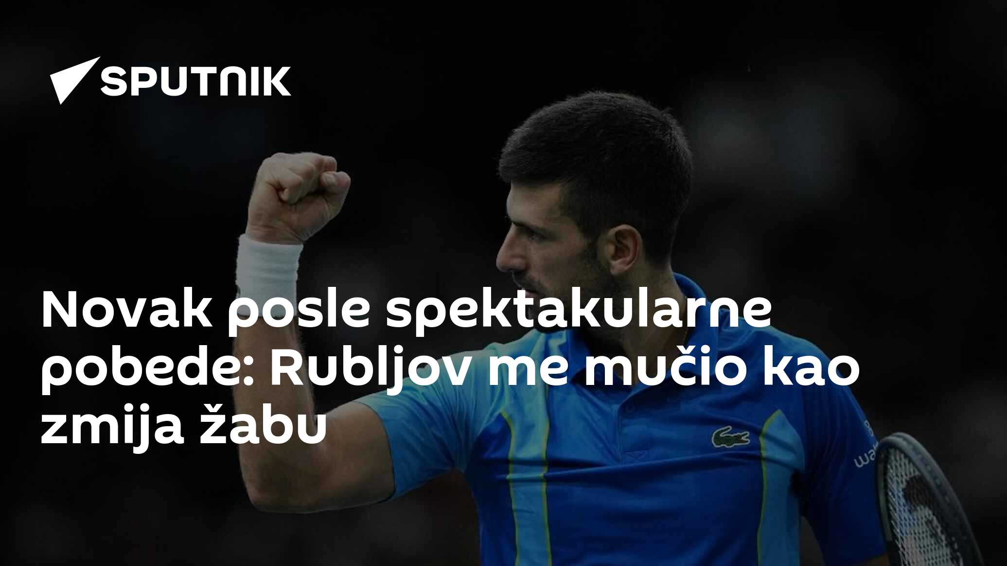 Novak Đoković: Andrej Rubljov me mučio kao zmija žabu