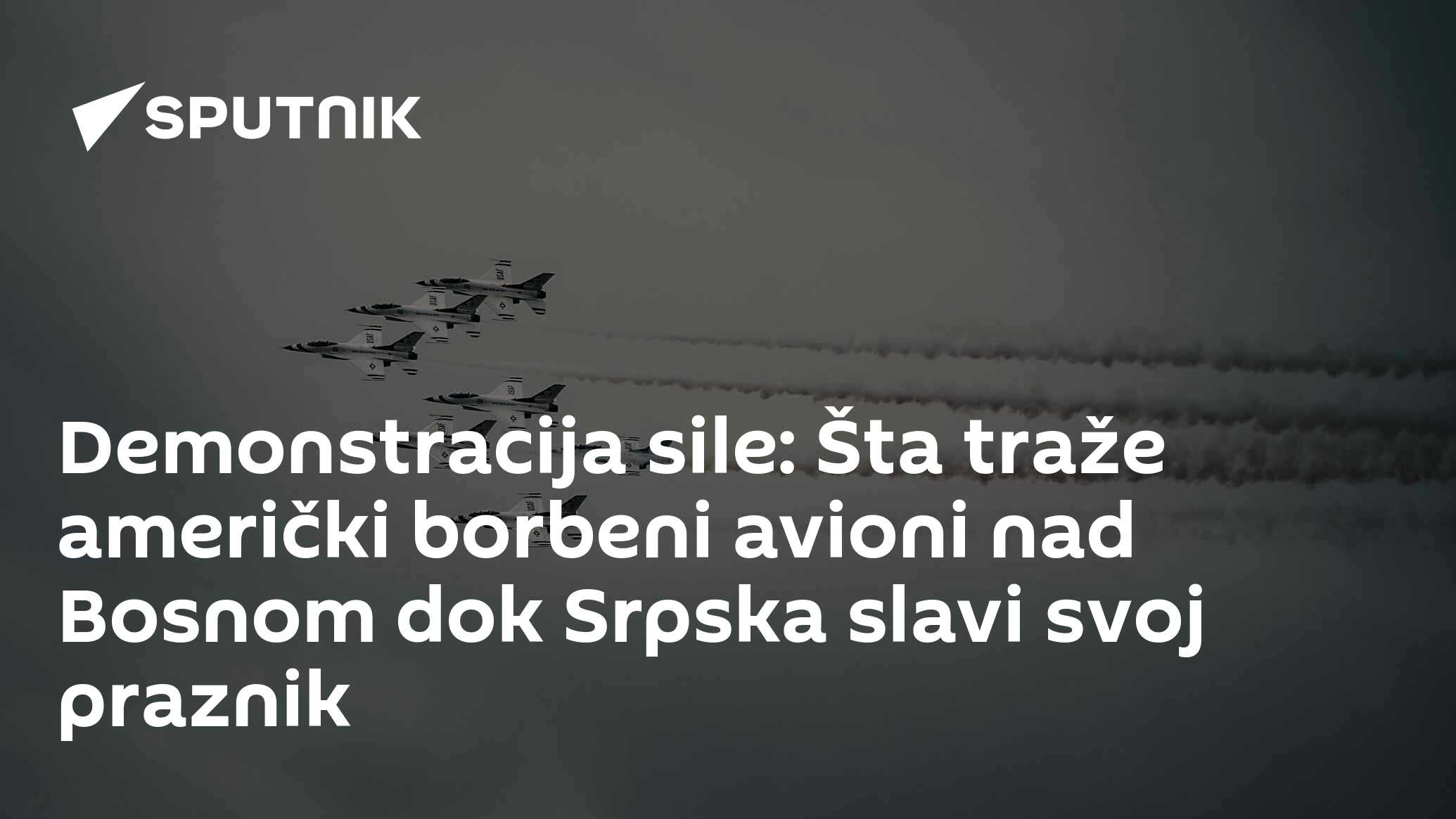 Demonstracija sile: Šta traže američki borbeni avioni nad Bosnom dok ...