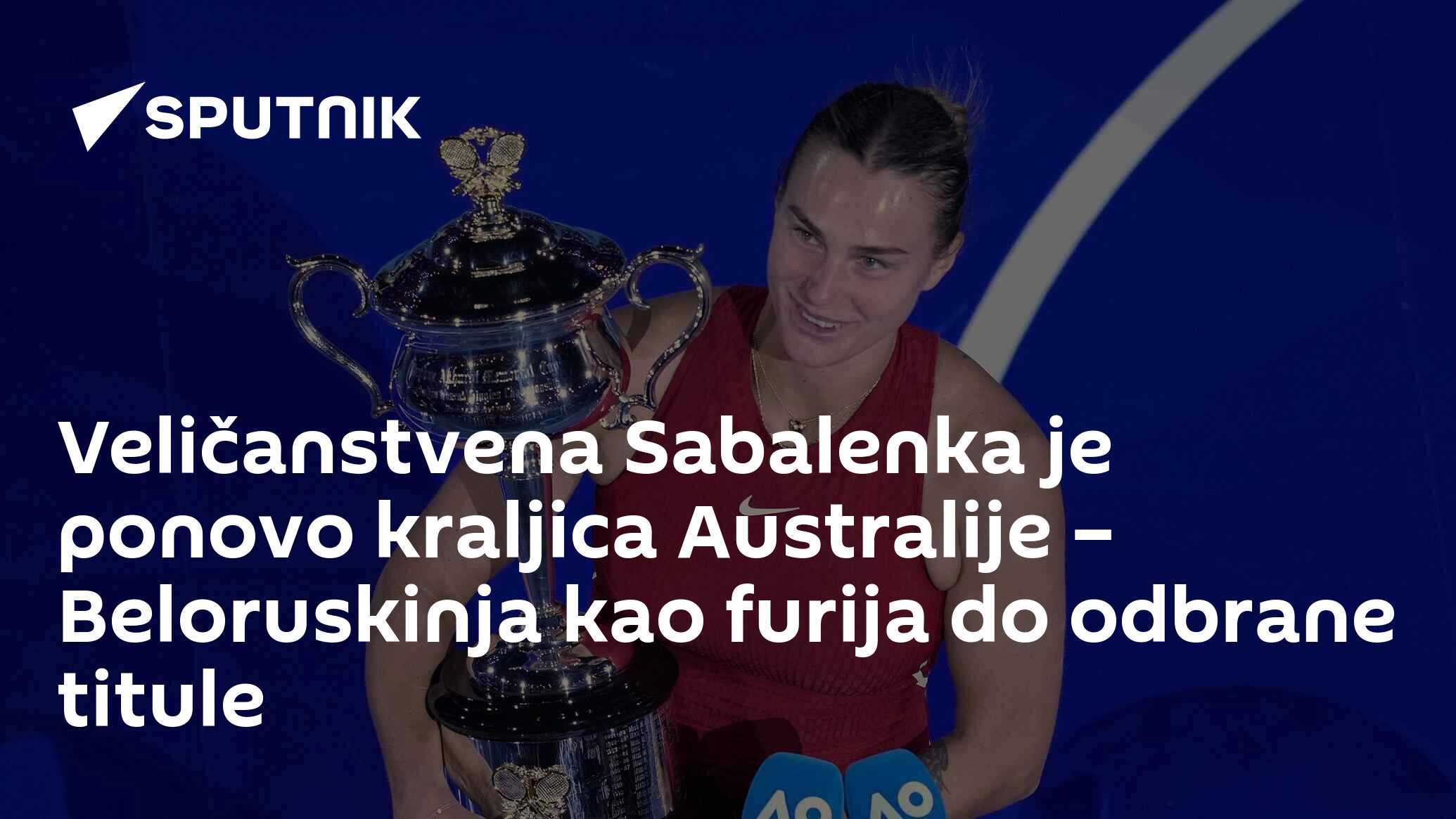 Uživo: Arina Sabalenka i Ćinven Dženg igraju za titulu na Australijan openu