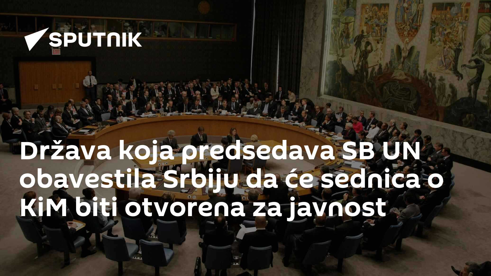 Država koja predsedava SB UN obavestila Srbiju da će sednica o KiM biti otvorena za javnost - 07 ...