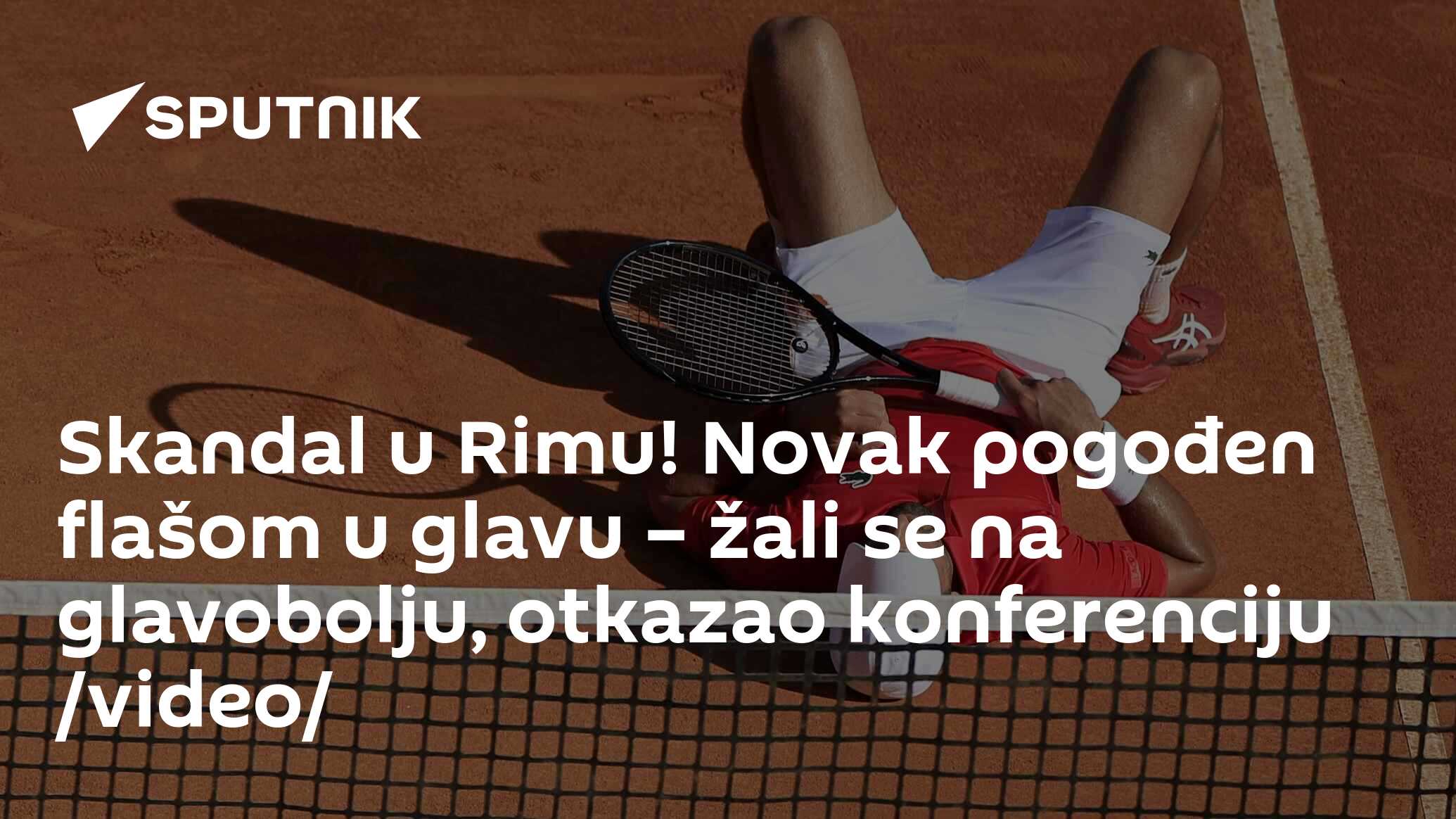 Novak Đoković pogođen flašom u Rimu