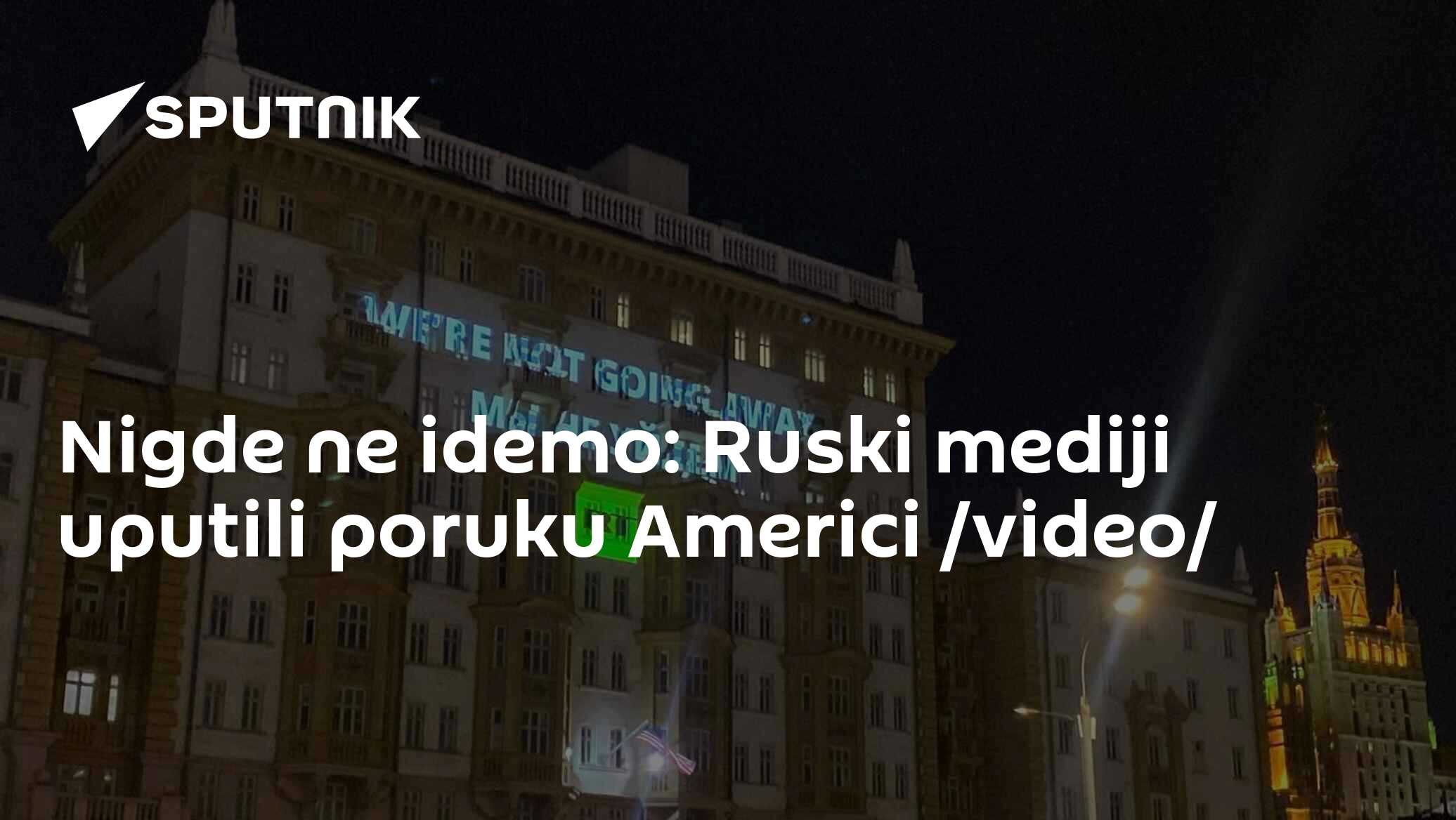 Nigde ne idemo: Ruski mediji uputili poruku Americi /video/ - 26.09. ...