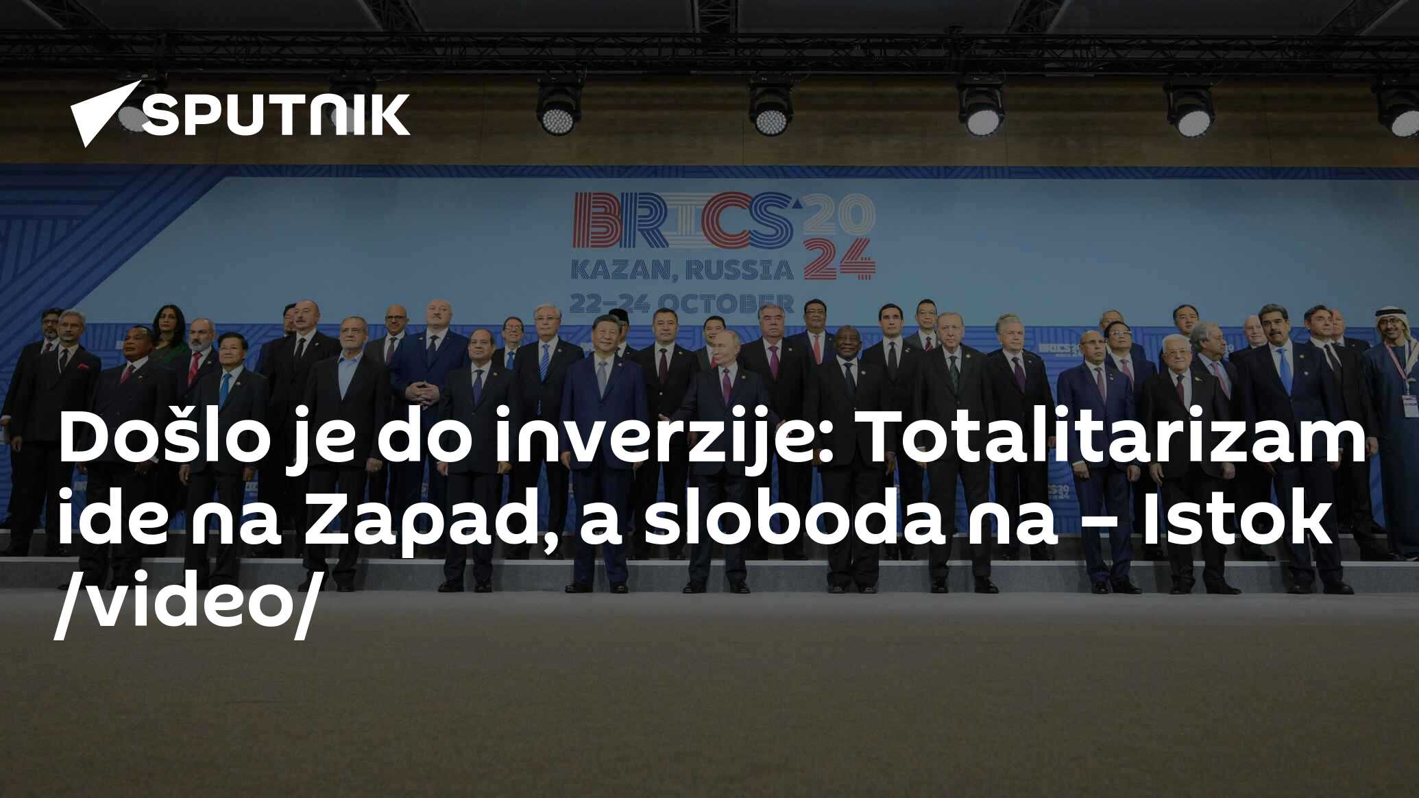 Došlo je do inverzije: Totalitarizam ide na Zapad, a sloboda na – Istok ...