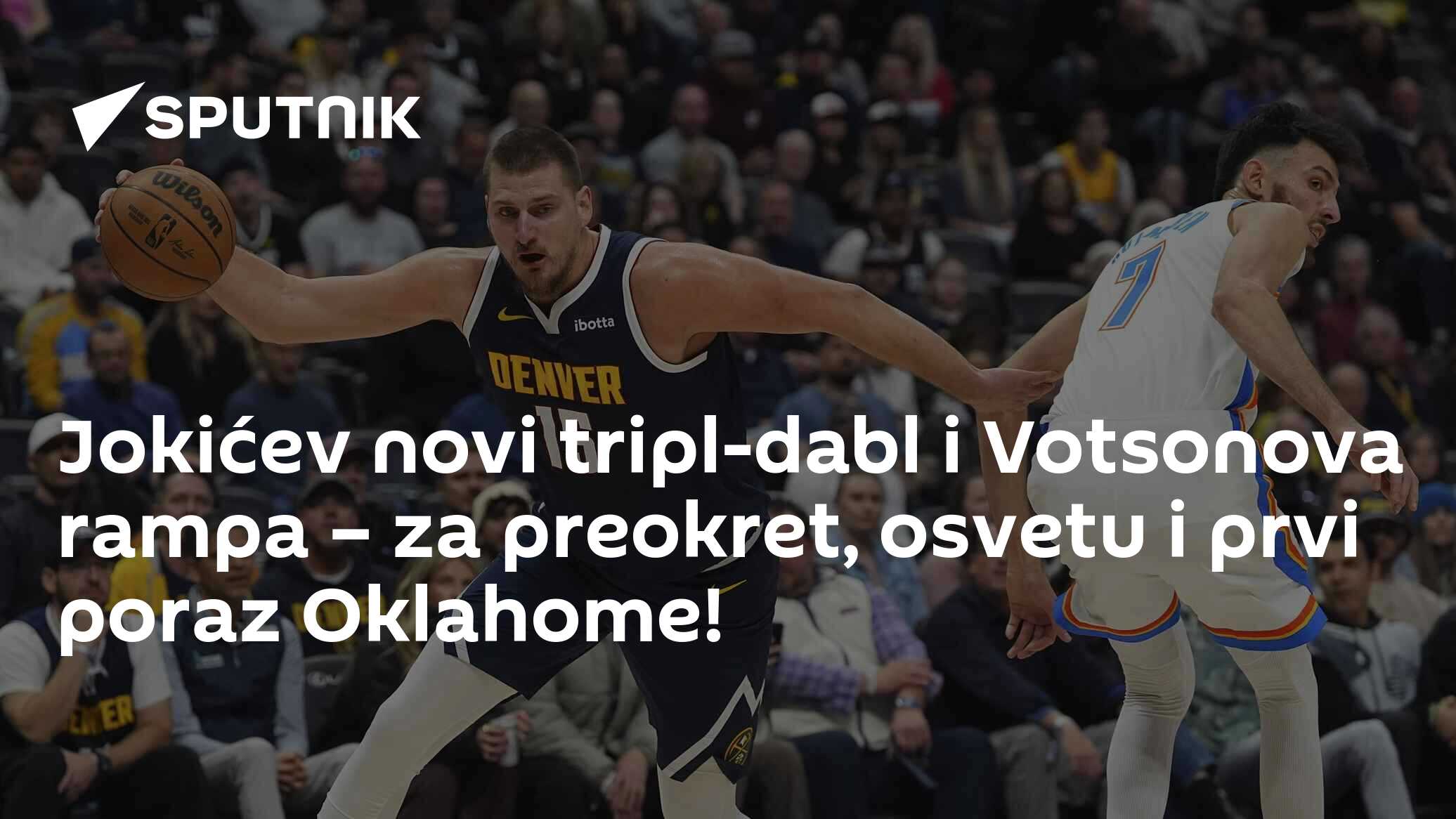 Nikola Jokić zabeležio novi tripl-dabl za pobedu Denvera protiv Oklahome