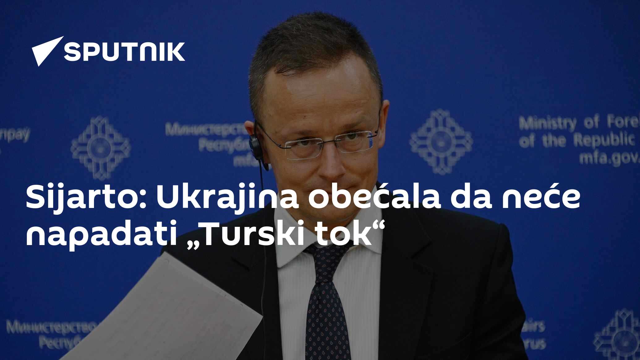 Sijarto: Ukrajina obećala da neće napadati „Turski tok“ - 11.02.2025 ...