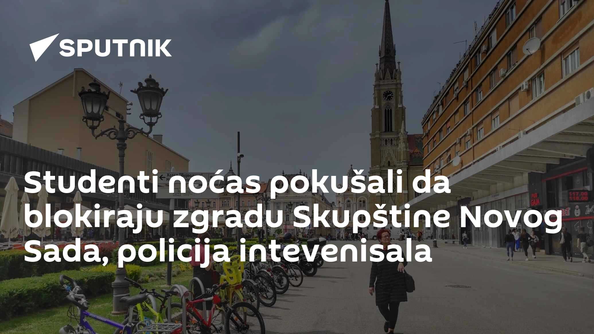 Studenti noćas pokušali da blokiraju zgradu Skupštine Novog Sada, policija intevenisala - 18.03. ...