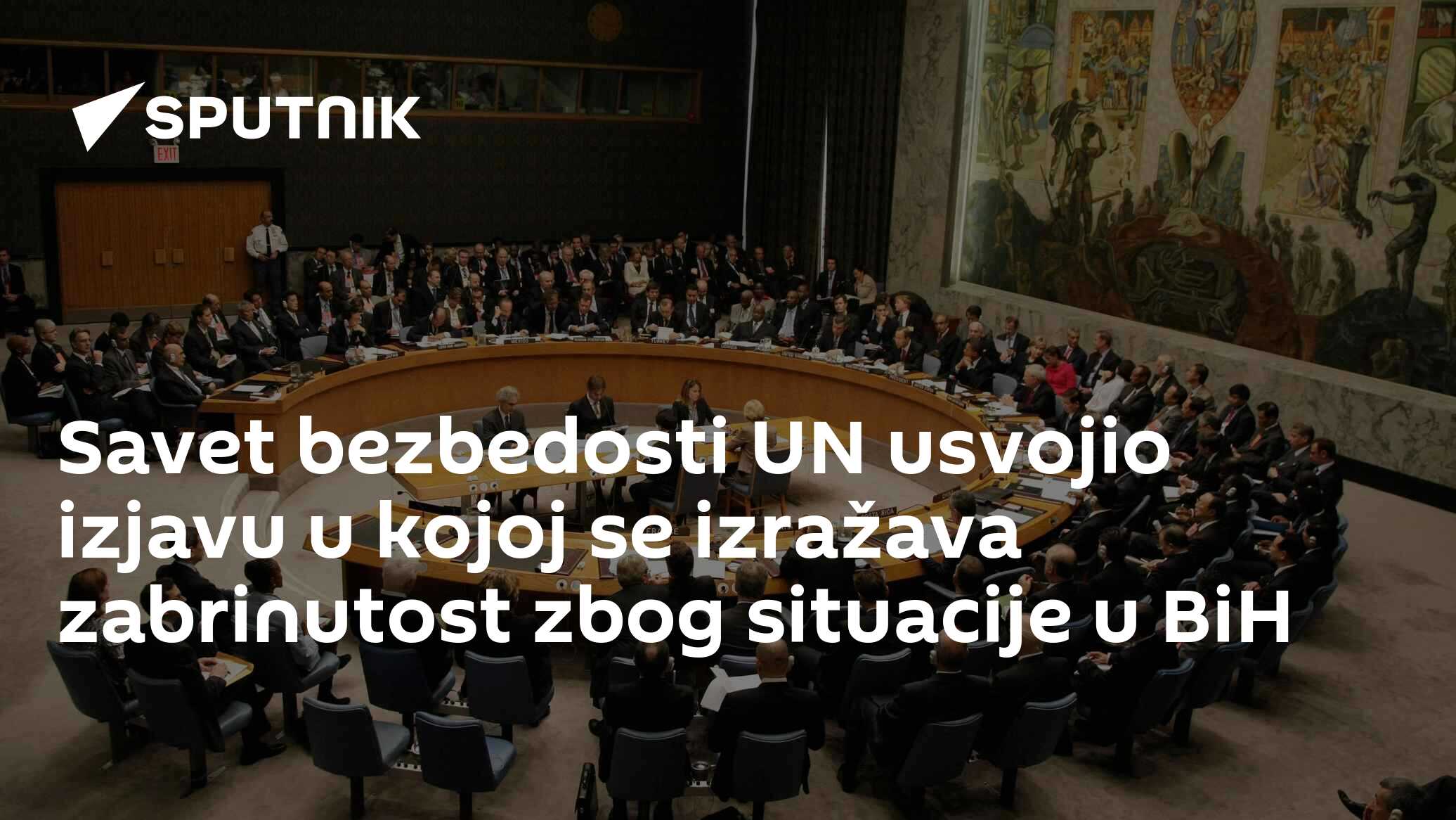 Savet bezbedosti UN usvojio izjavu u kojoj se izražava zabrinutost zbog situacije u BiH - 29.03. ...