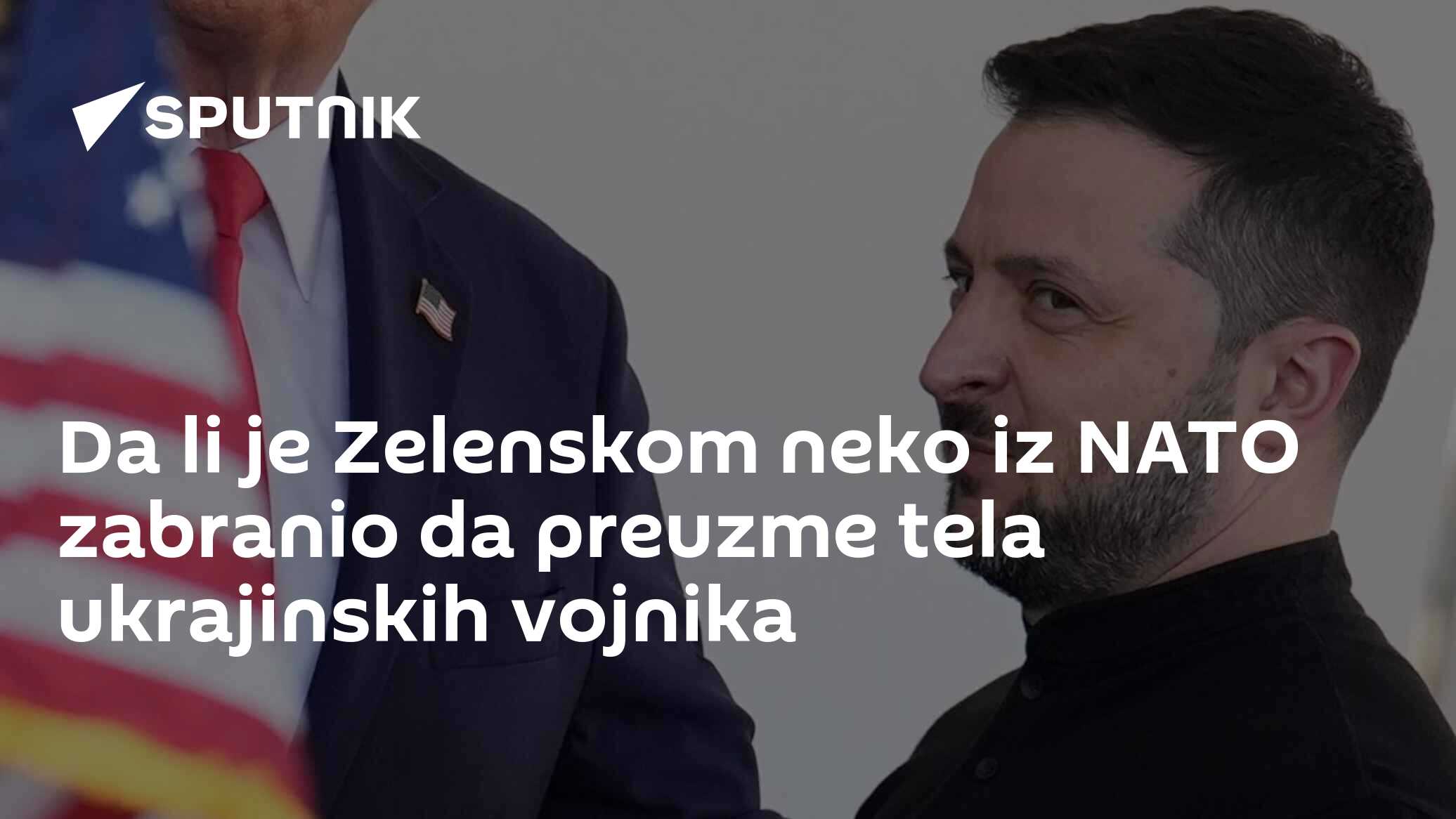 Da li je Zelenskom neko iz NATO zabranio da preuzme tela ukrajinskih ...