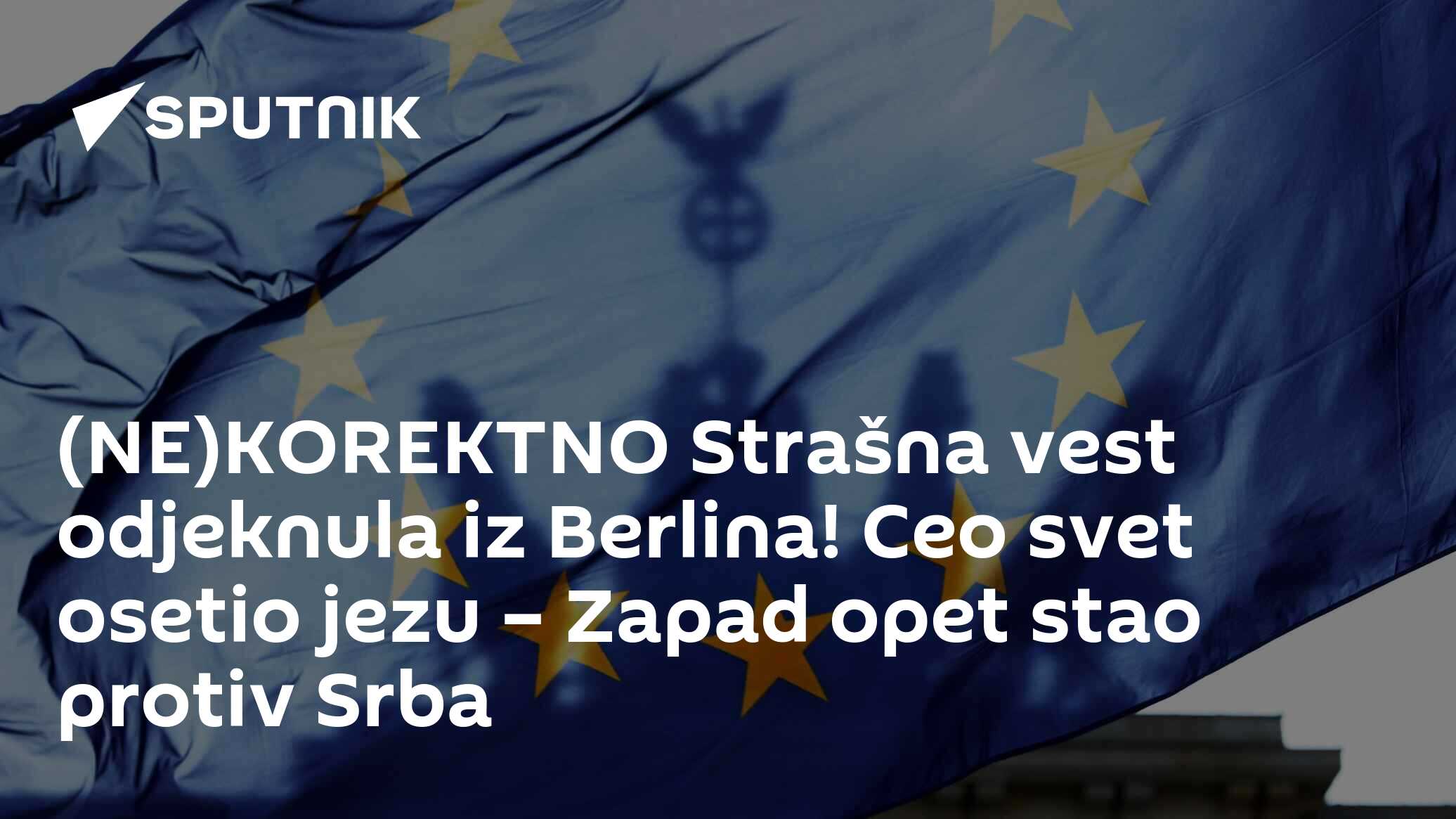 (NE)KOREKTNO Strašna vest odjeknula iz Berlina! Ceo svet osetio jezu ...