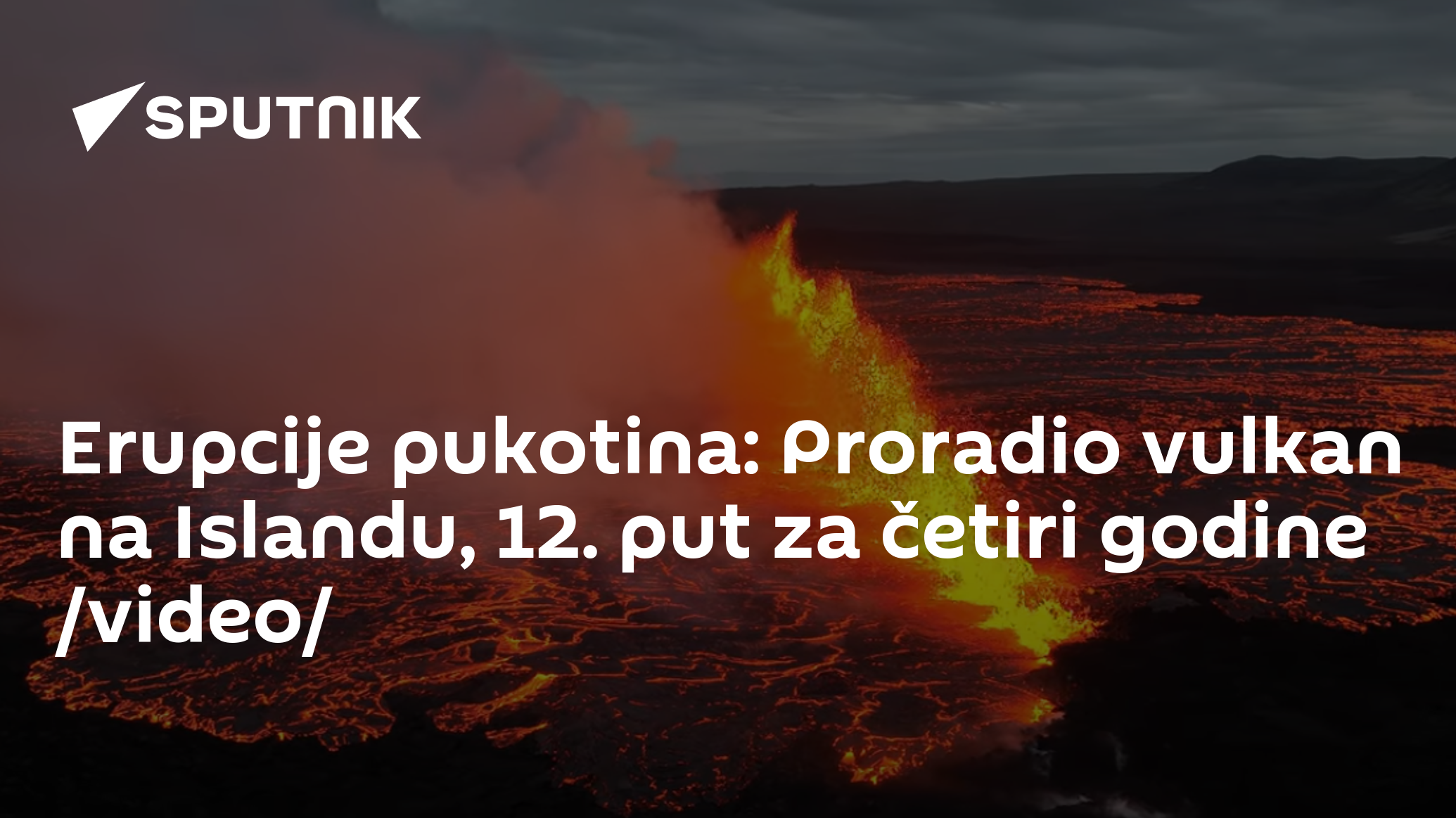 Erupcije pukotina: Proradio vulkan na Islandu, 12. put za četiri godine ...