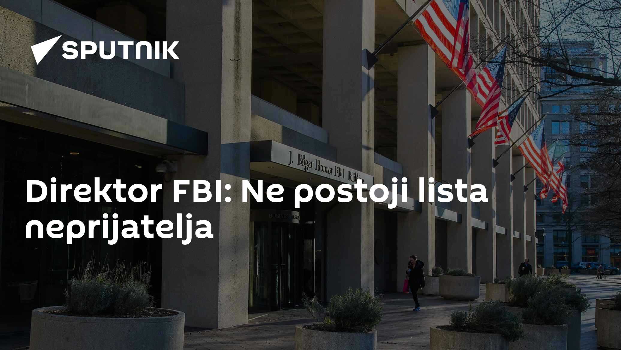 Direktor FBI: Ne postoji lista neprijatelja - 16.09.2025, Sputnik Srbija