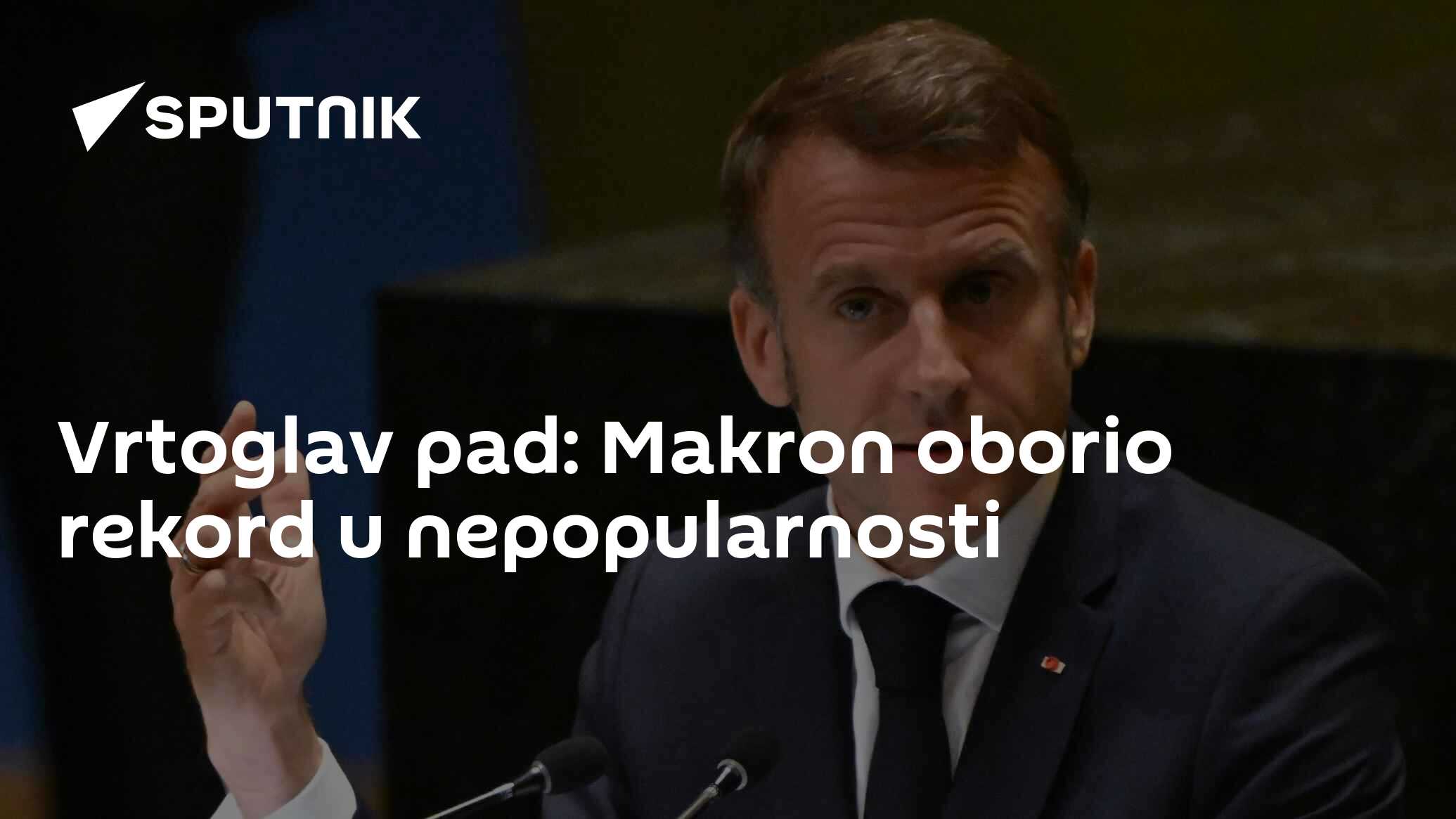 Vrtoglav pad: Makron oborio rekord u nepopularnosti - 09.10.2025 ...