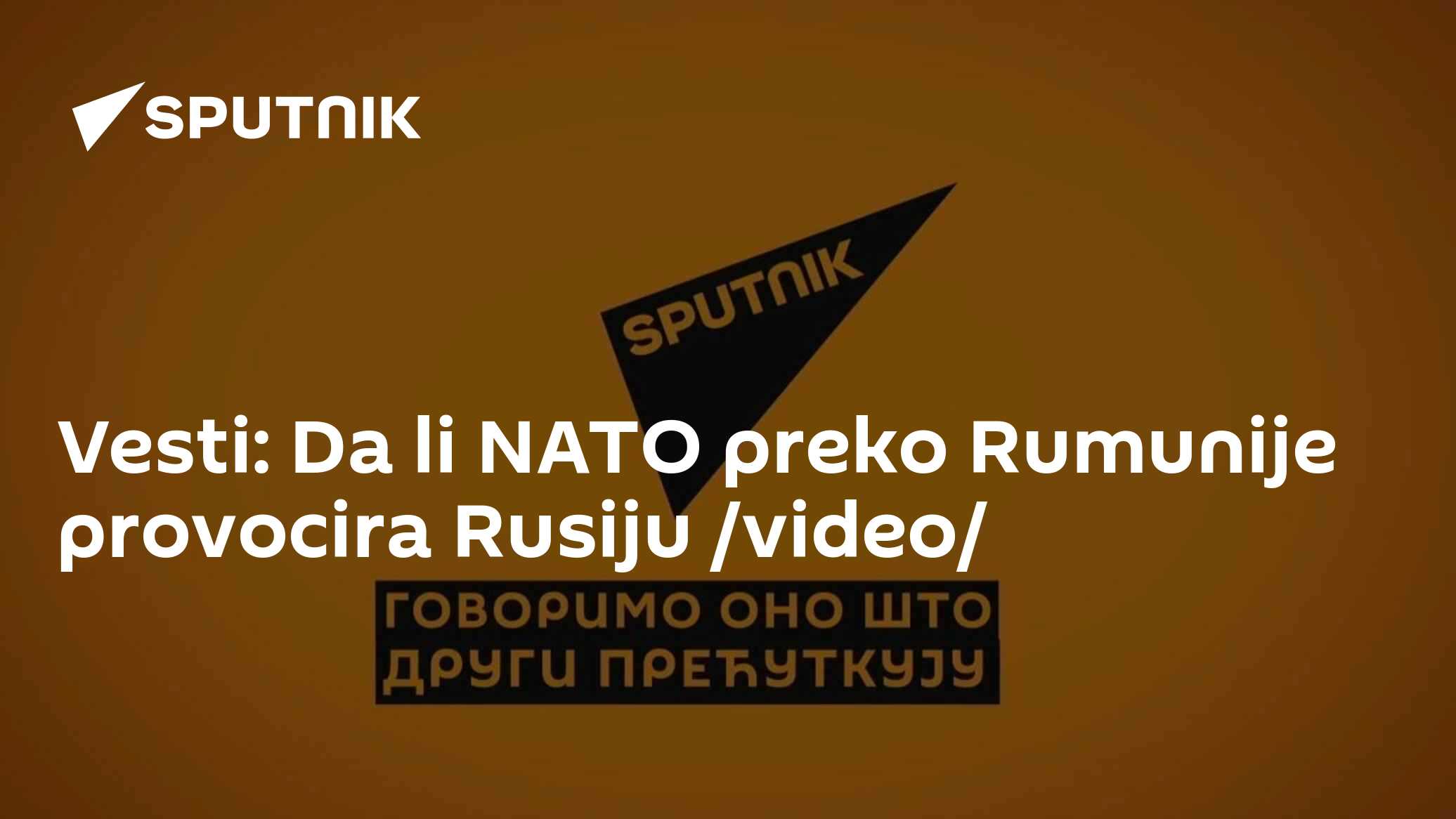 Vesti: Da li NATO preko Rumunije provocira Rusiju /video/ - 14.11.2025 ...