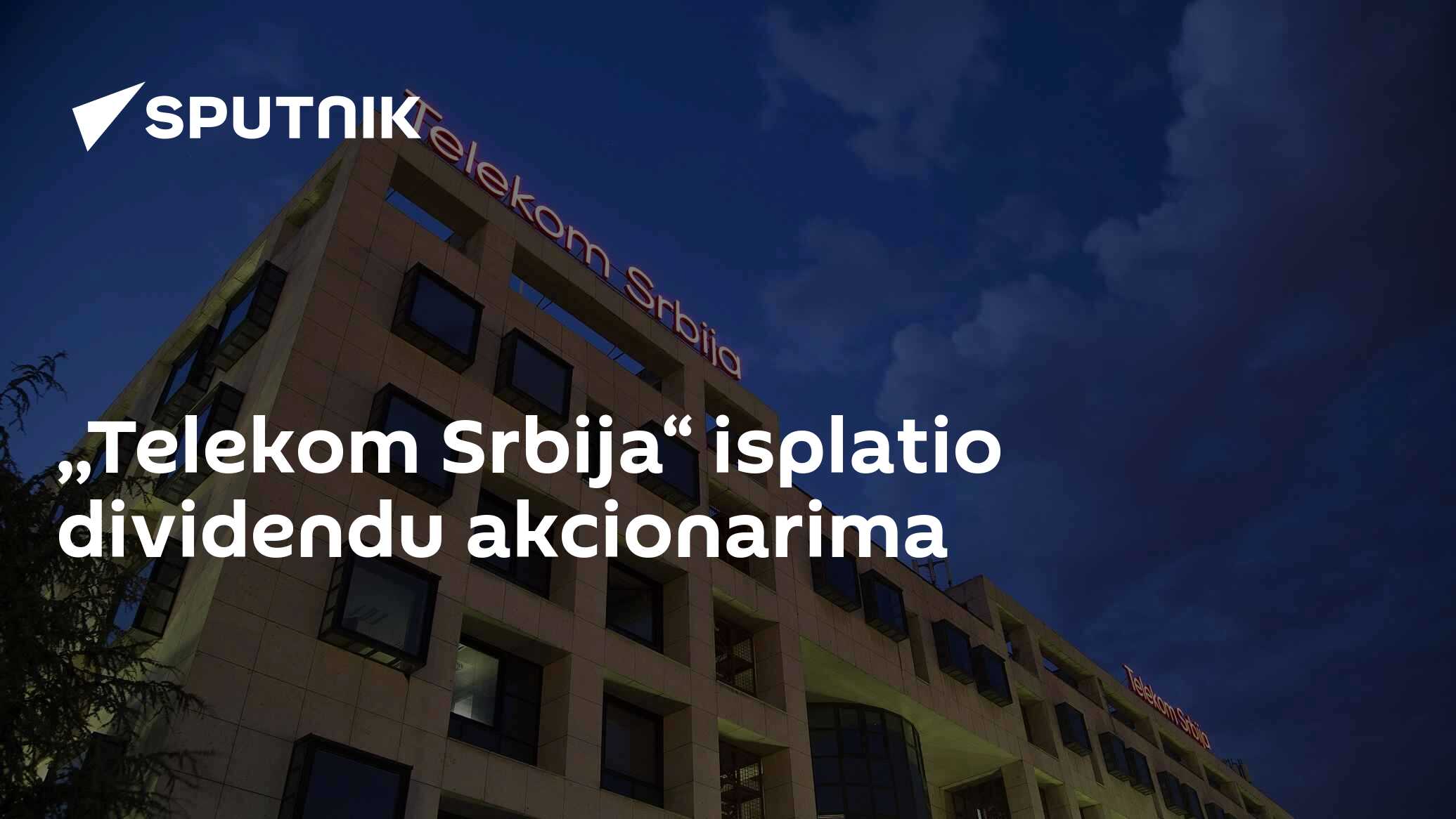 ,,Telekom Srbija“ isplatio dividendu akcionarima - 24.12.2025, Sputnik ...
