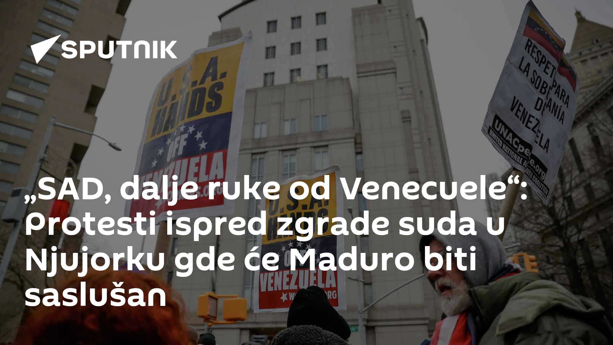„SAD, dalje ruke od Venecuele“: Protesti ispred zgrade suda u Njujorku ...